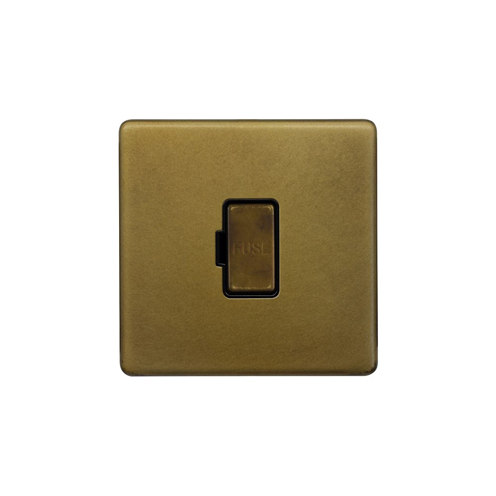 Lighting Old Brass 13A Double Pole Unswitched Fused Connection Unit (FCU)