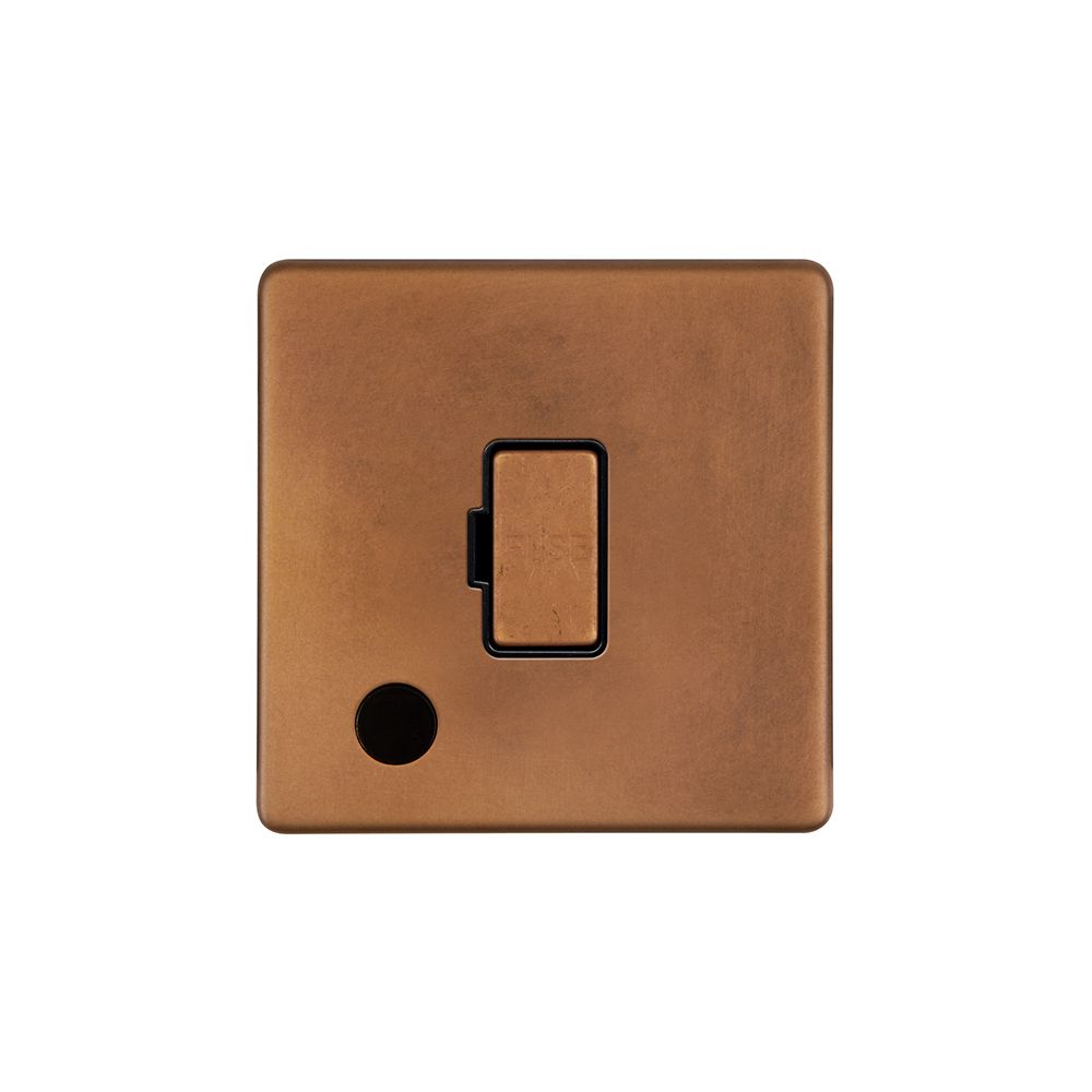 Antique Copper 13A Unswitched Fused Connection Unit (FCU) Flex Outlet