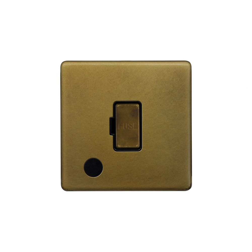 Lighting Old Brass 13A Unswitched Fused Connection Unit (FCU) Flex Outlet