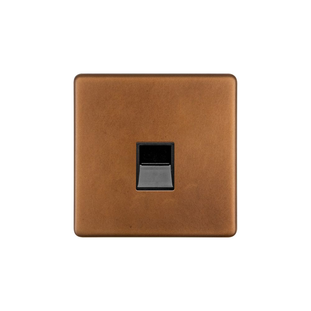 Antique Copper 1 Gang Telephone Master Socket,BT Screwless