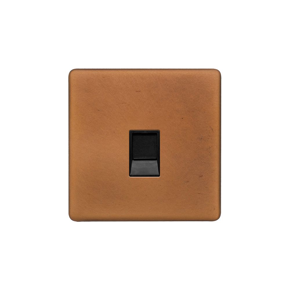 Antique Copper 1 Gang Data Socket RJ45 Ethernet Cat5/6 Screwless