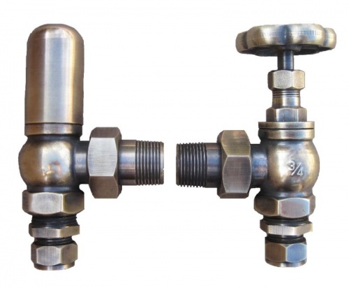 Victorian Manual Radiator Valve Burnished Brass