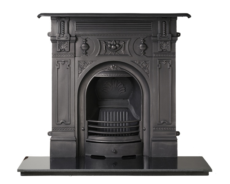 The Large Victorian Cast Iron Fireplace