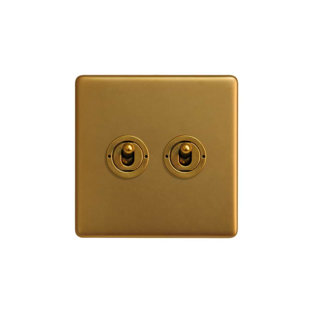 Antique Gold 4 Gang Intermediate Toggle Switch