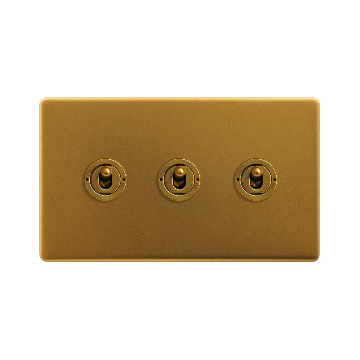 Antique Gold 3 Gang Intermediate Toggle Switch